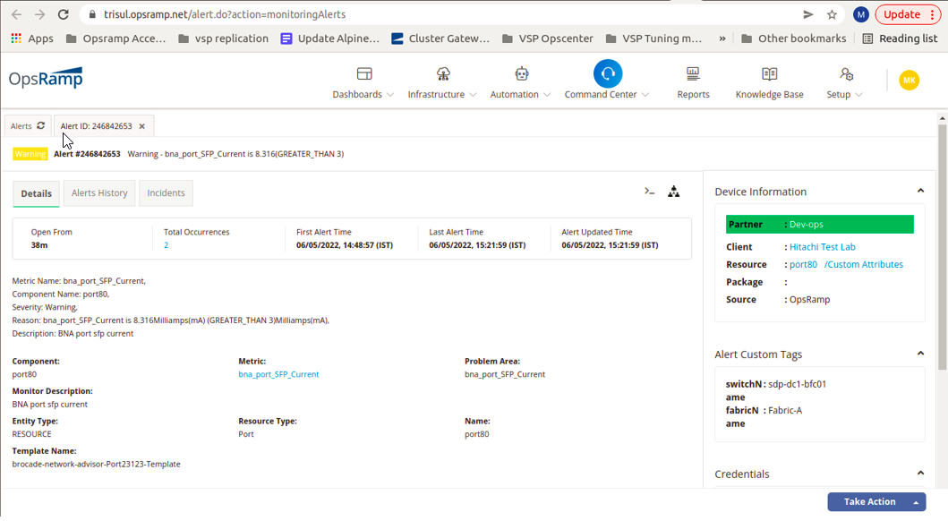 Brocade Network Advisor | OpsRamp Documentation